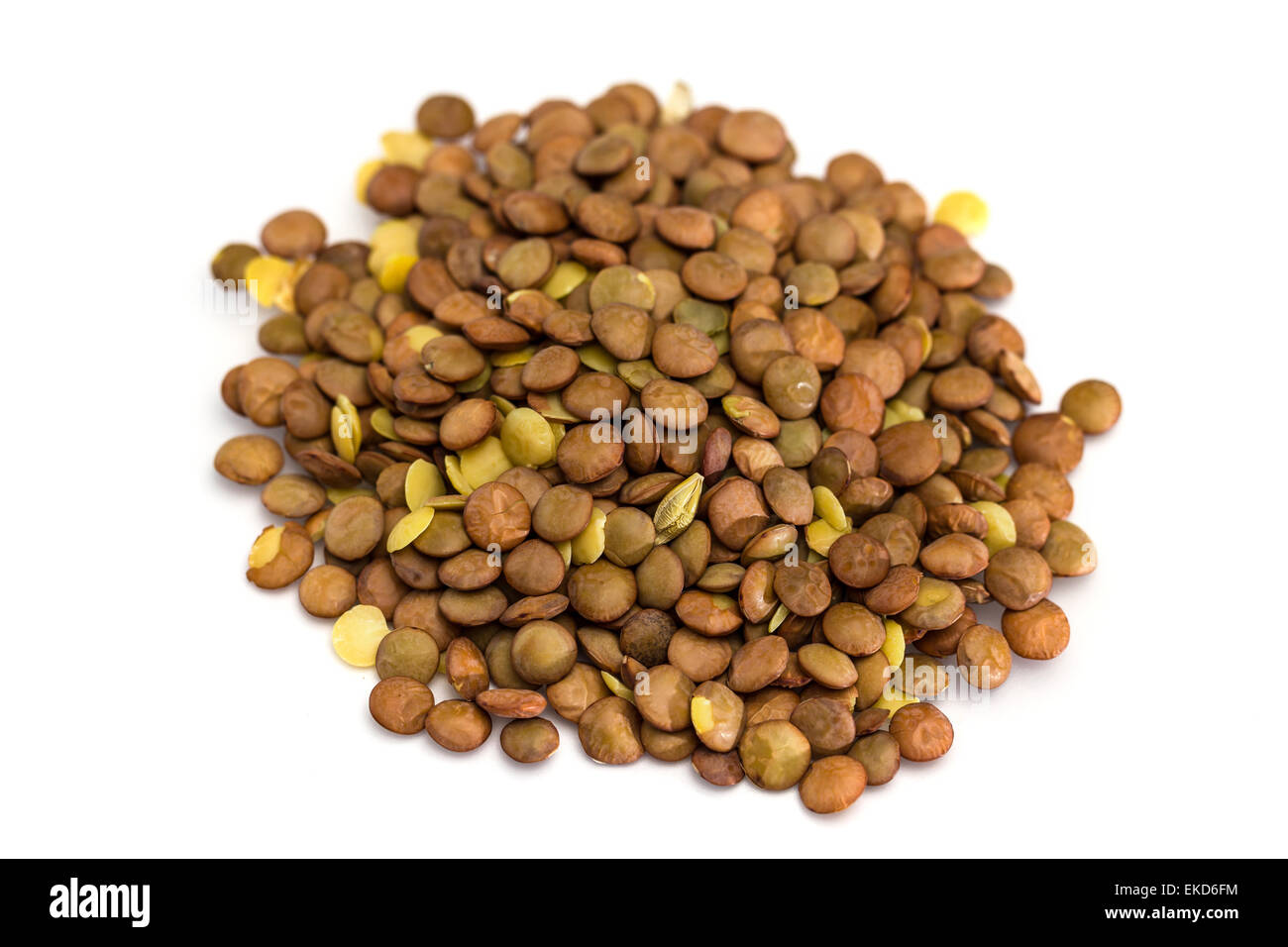 Lentils isolated on white background Stock Photo - Alamy
