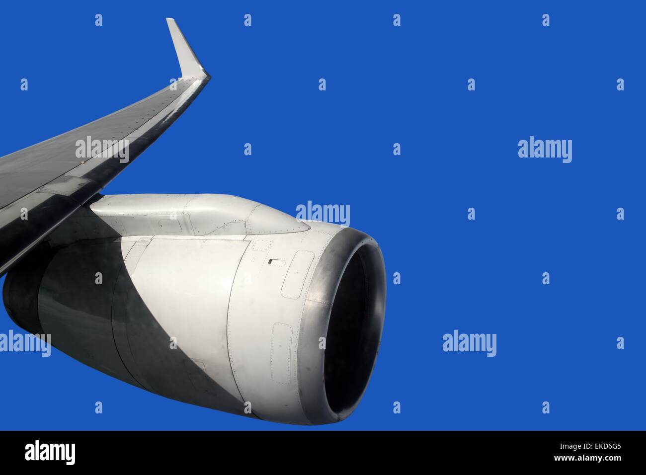 airplane wing aircraft turbine flying Stock Photo - Alamy