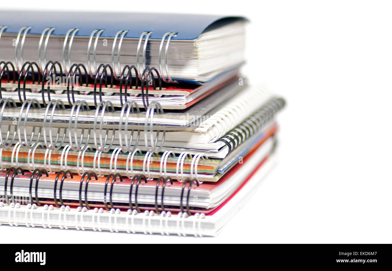 Multi colored Spiral notepads Stock Photo - Alamy