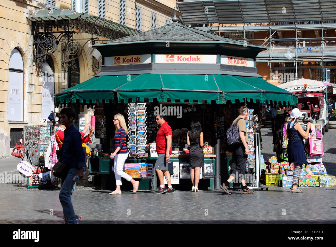 Italy Rome Kiosk Stock Photo - Alamy