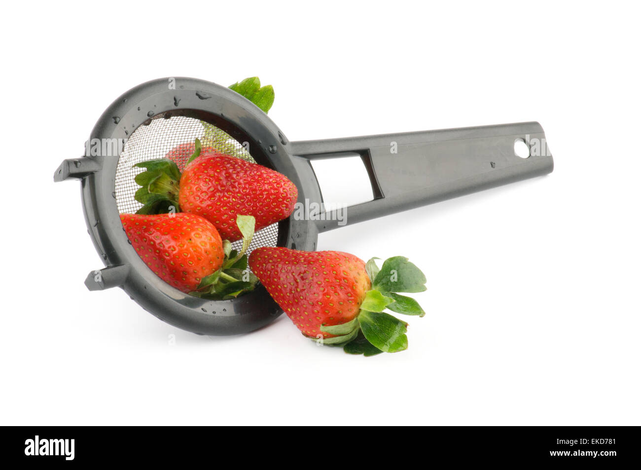 Colander with strawberry Stock Photo - Alamy