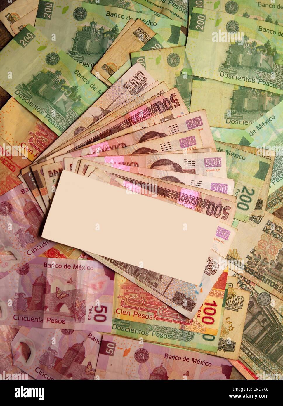 Mexican Peso currency notes banknotes Stock Photo - Alamy