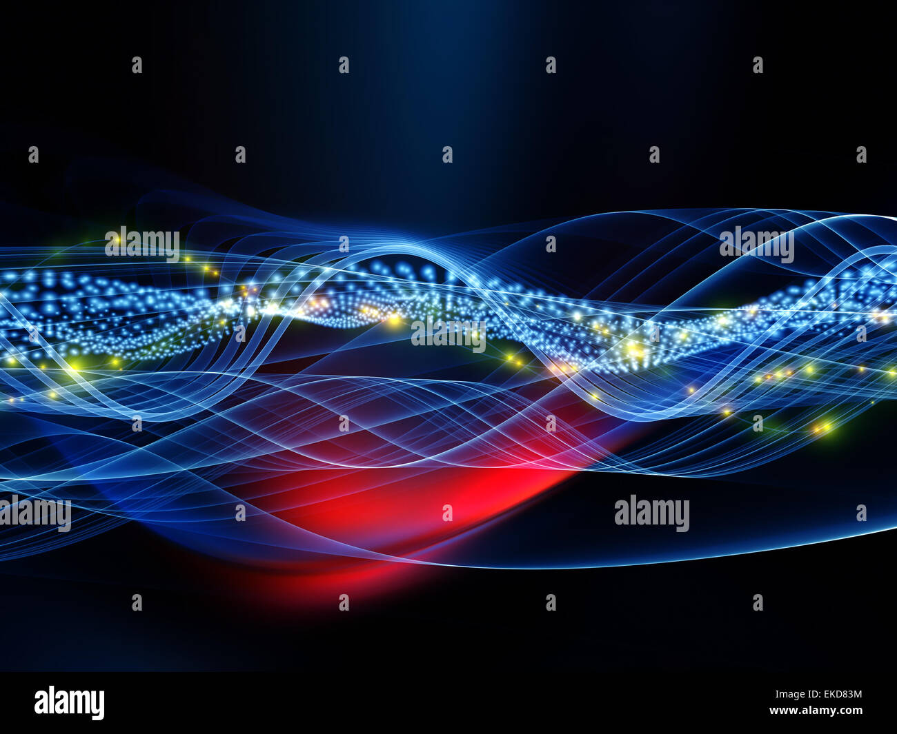 Sine waves of lights Stock Photo - Alamy