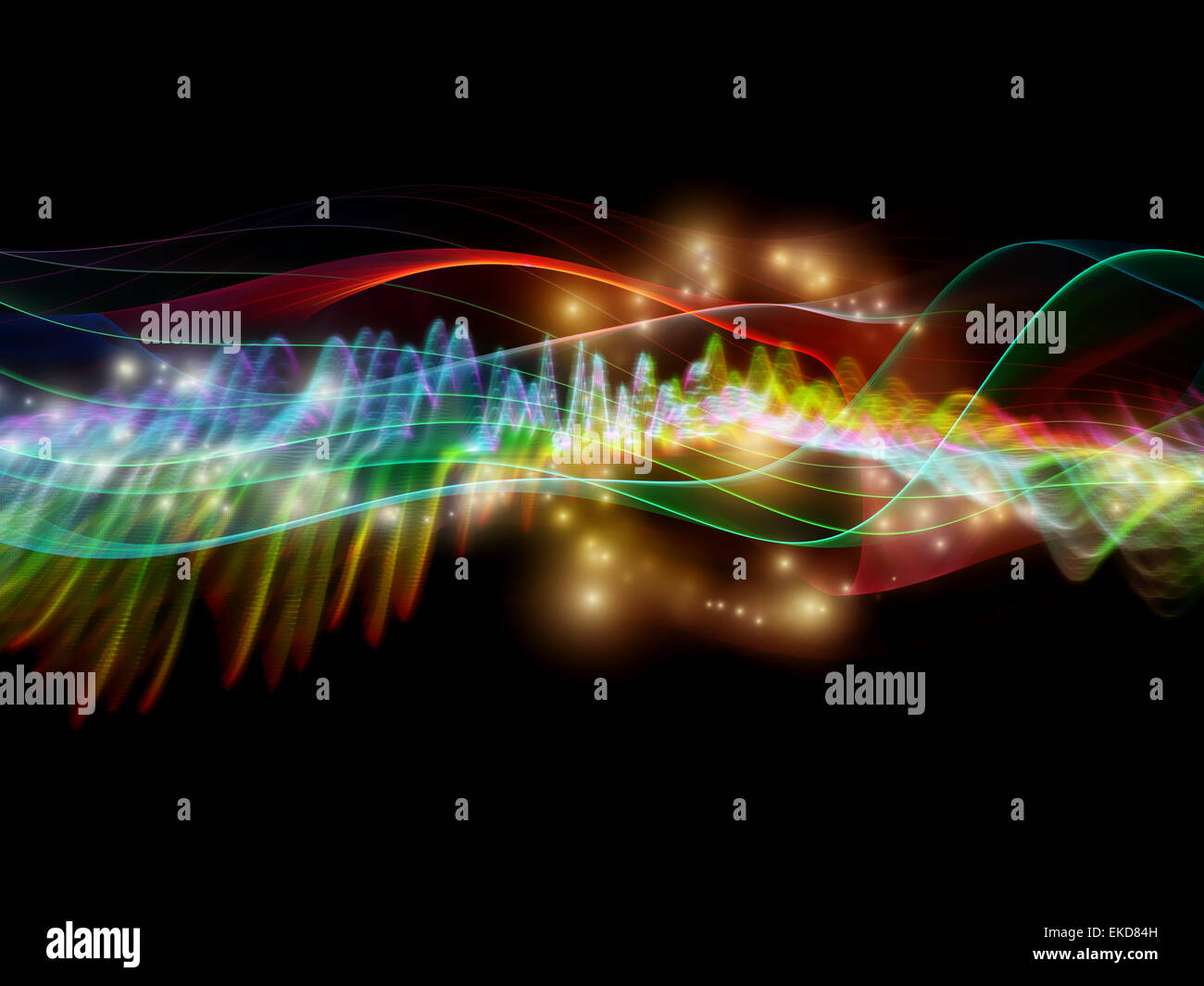 Wave of lights Stock Photo - Alamy