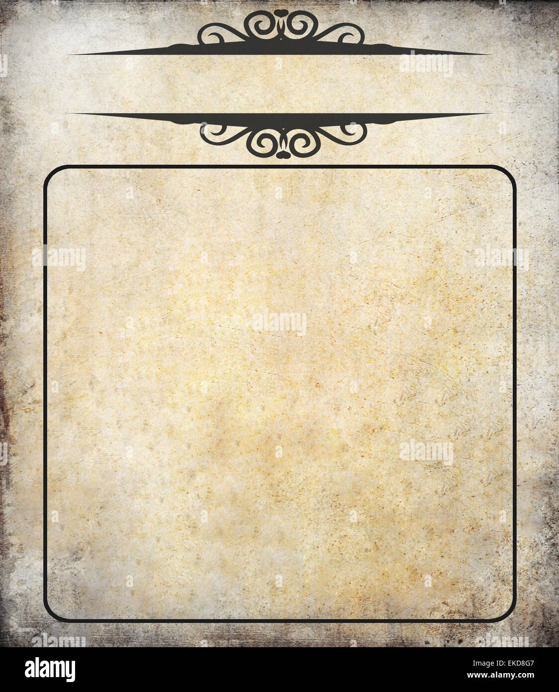 old grunge paper background with label vintage Stock Photo - Alamy