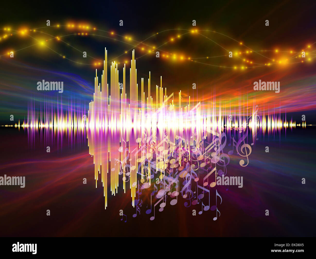 Sound Wave Landscape Stock Photo - Alamy