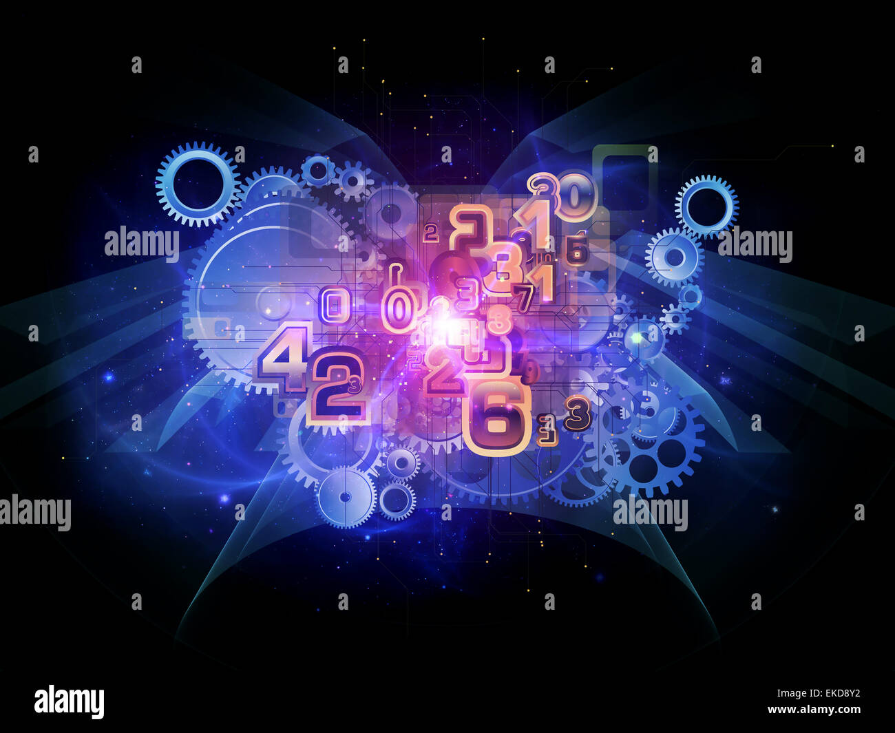 Gears of math Stock Photo - Alamy