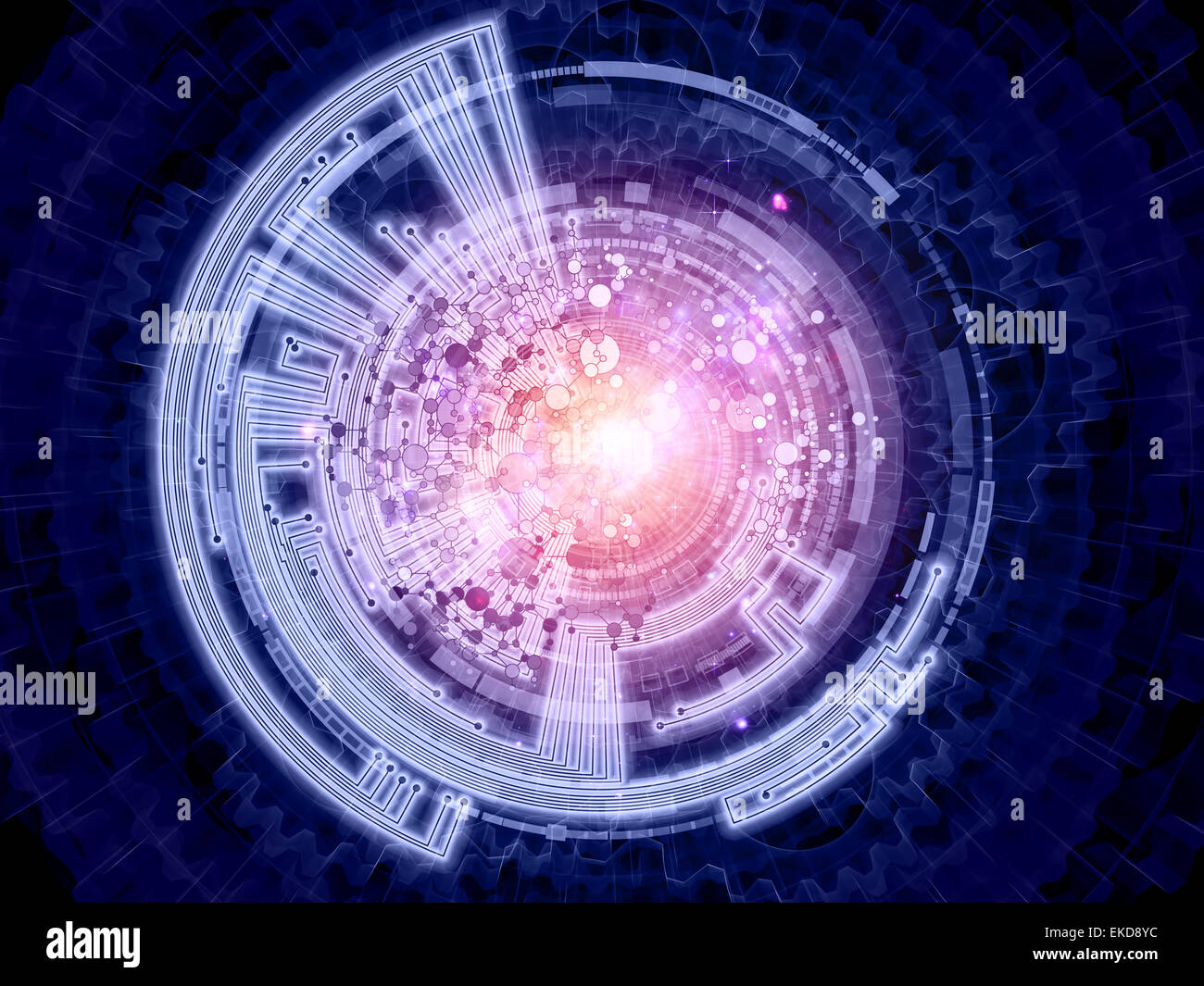 Circles of technology Stock Photo - Alamy