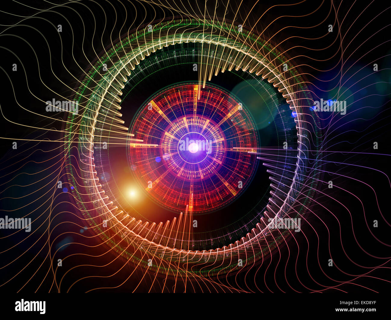 Radial grid world Stock Photo - Alamy