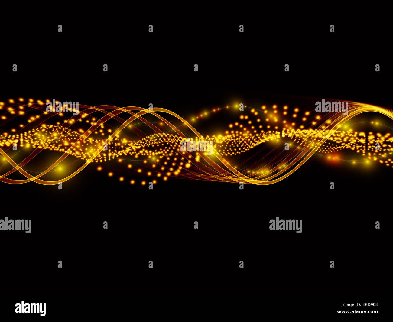 Sine waves of lights Stock Photo - Alamy