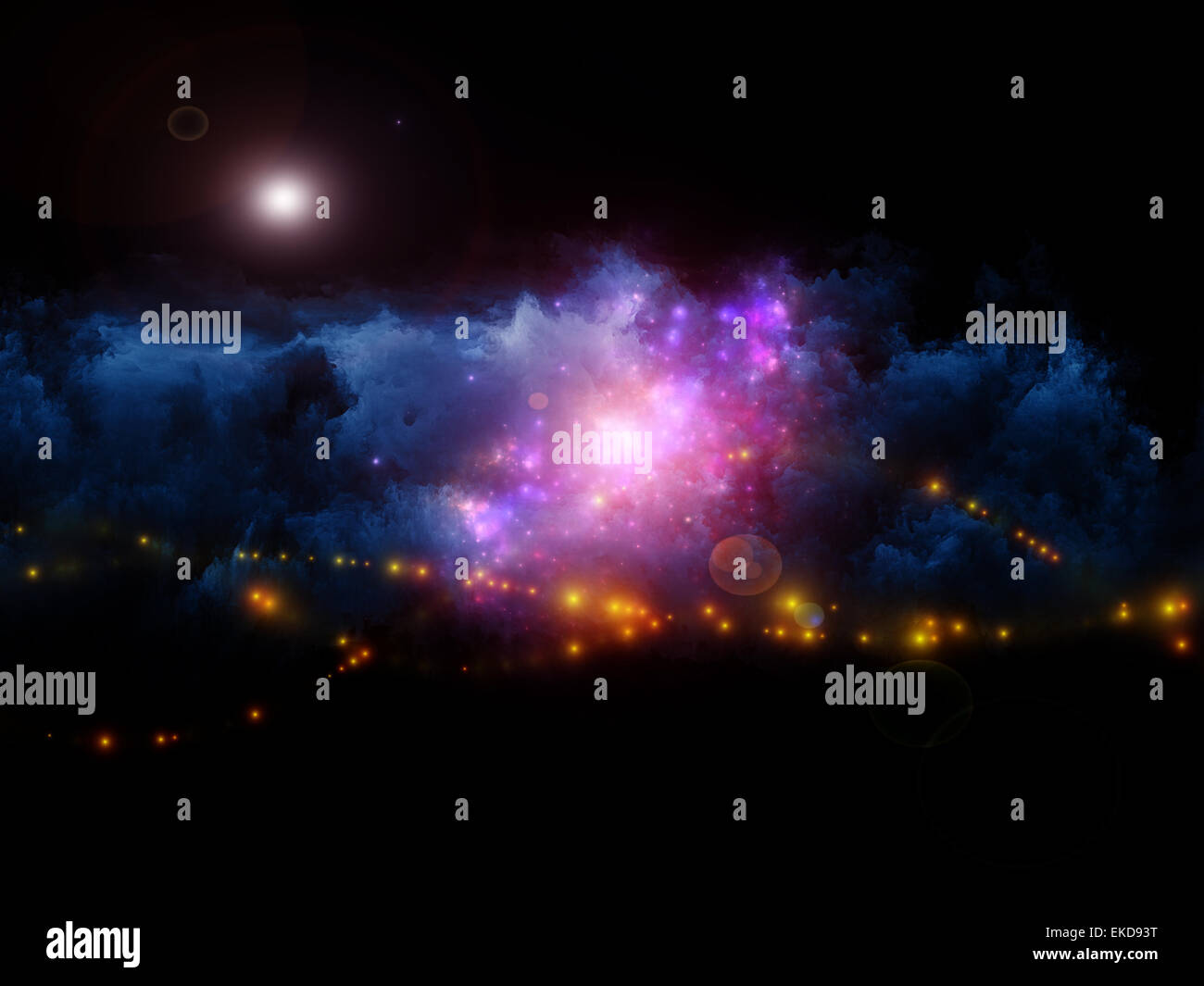 Nebulae of fractal foam Stock Photo - Alamy