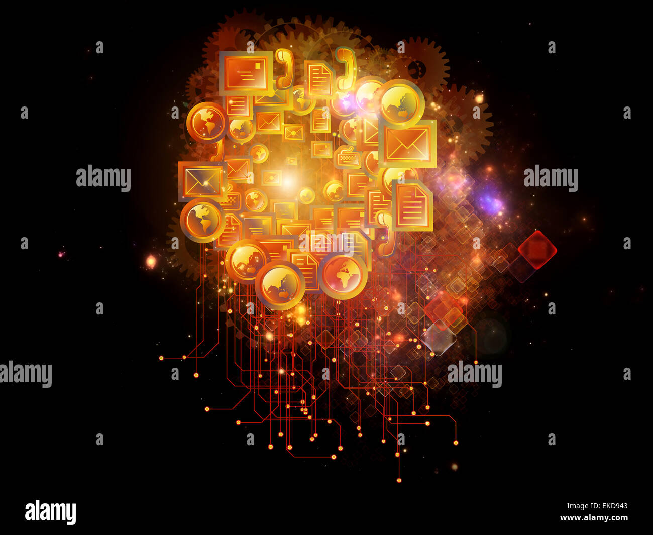 Communications background hi-res stock photography and images - Alamy