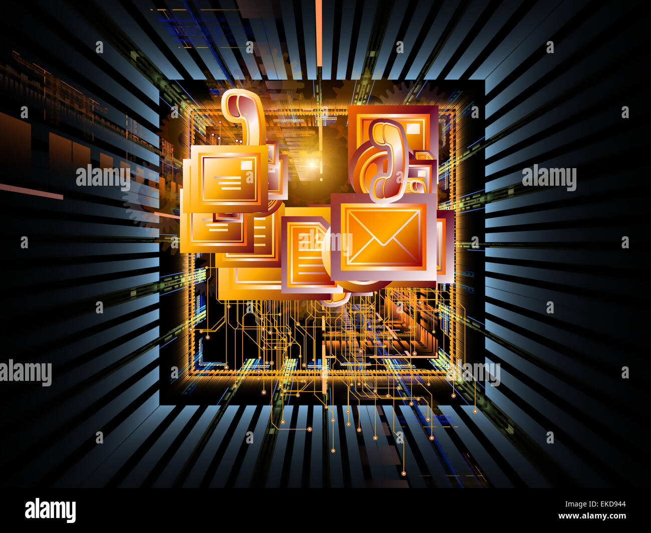 Signal communications office hi-res stock photography and images - Alamy