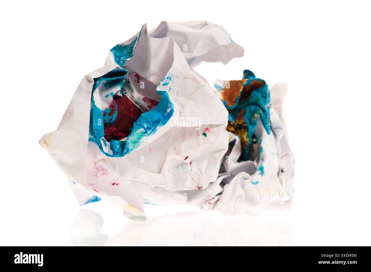 Crumpled white paper texture Cut Out Stock Images & Pictures - Alamy