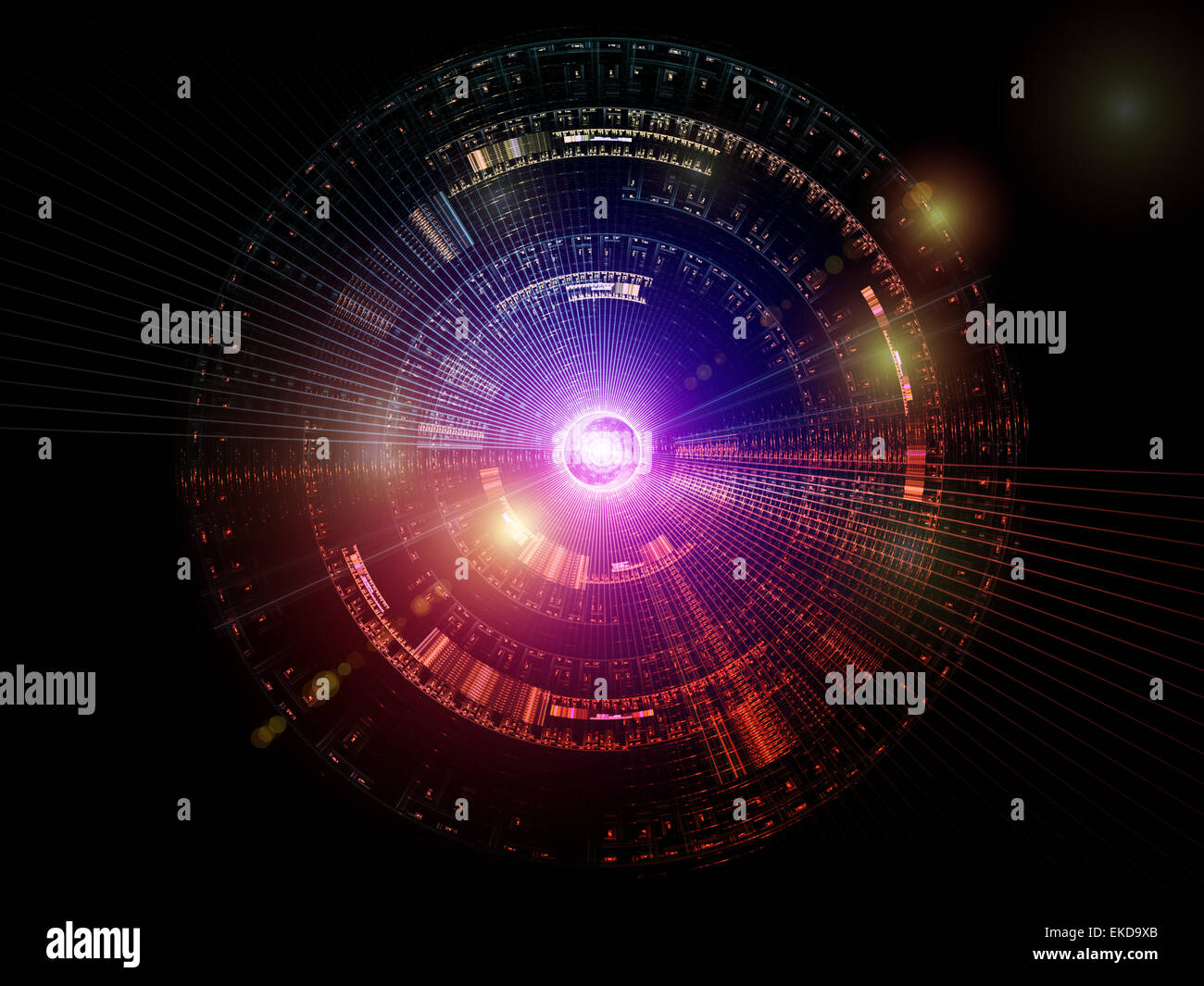 Radial grid world Stock Photo - Alamy