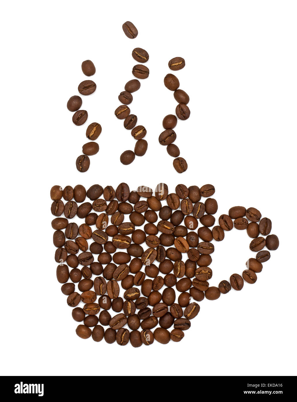 Cup coffee made beans Cut Out Stock Images & Pictures - Alamy