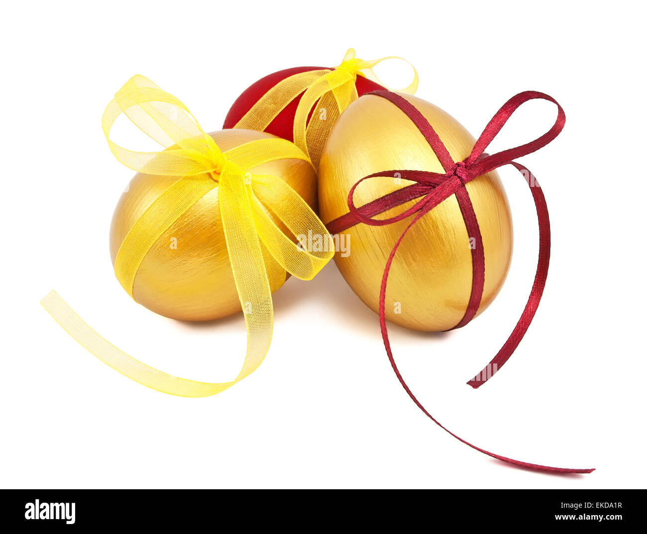easter eggs with ribbons Stock Photo - Alamy