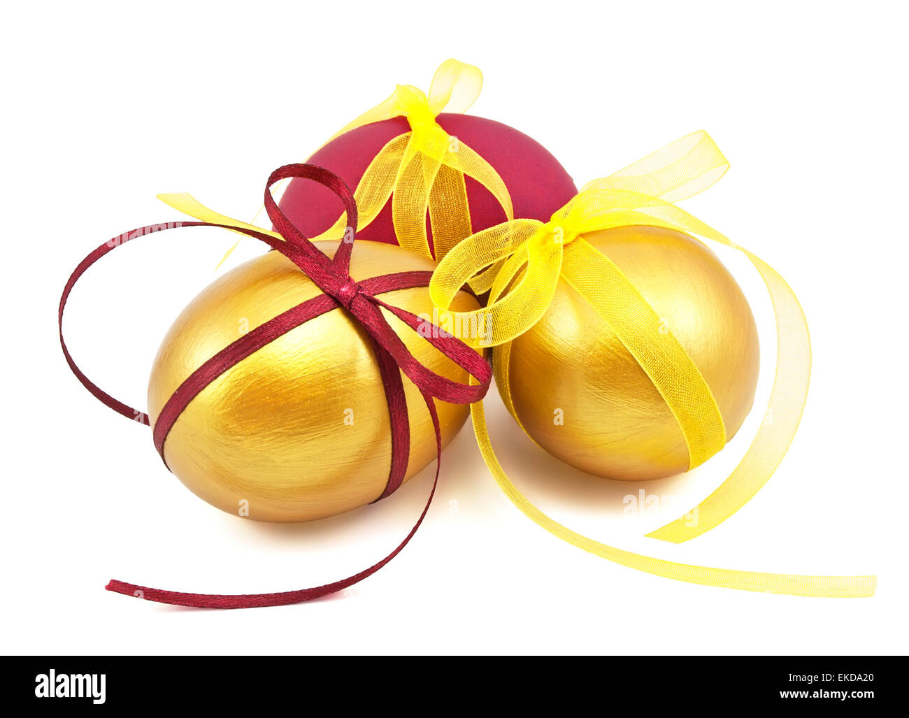 easter eggs with ribbons Stock Photo - Alamy