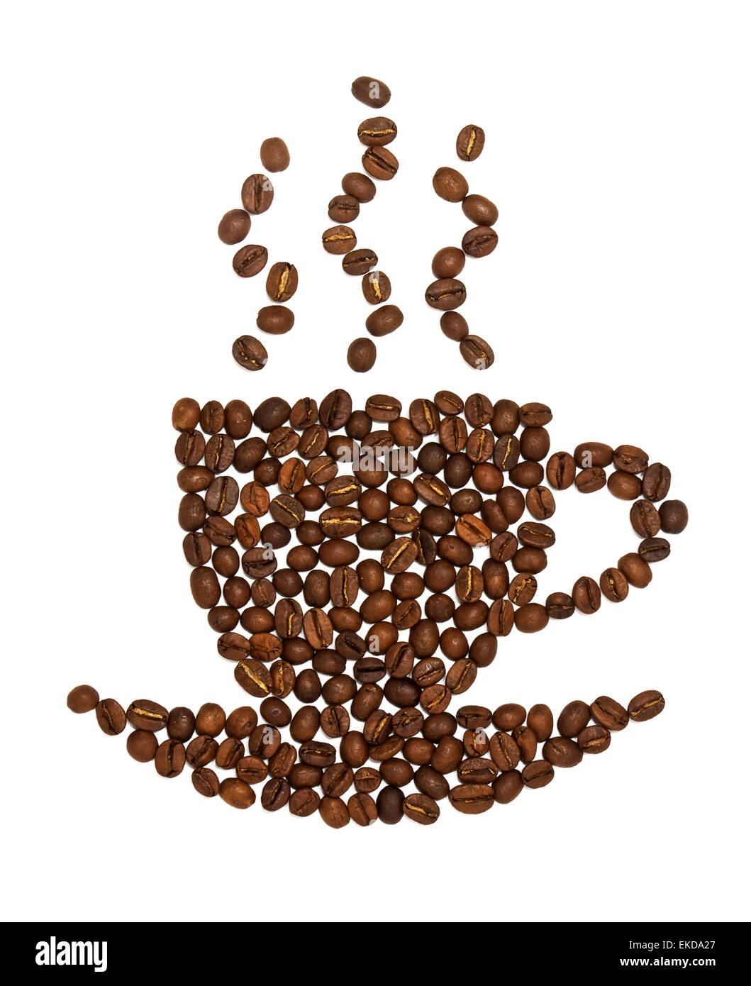Cup coffee made beans Cut Out Stock Images & Pictures - Alamy