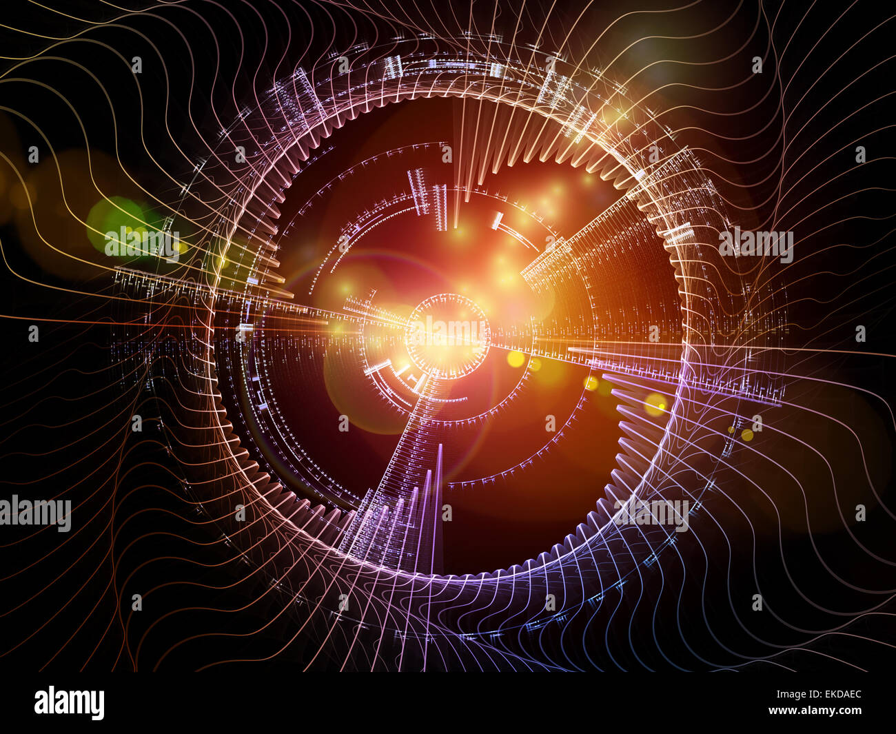 Radial grid world Stock Photo - Alamy