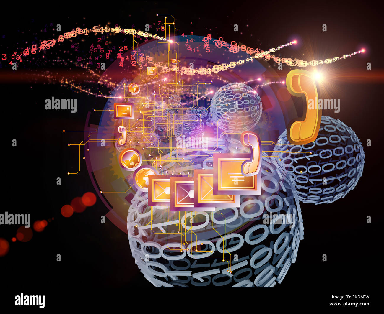 Global communication symbols hi-res stock photography and images - Alamy