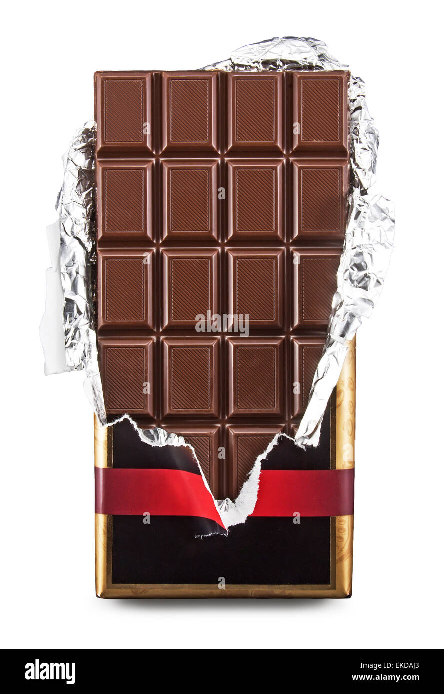 chocolate bar with open cover Stock Photo - Alamy