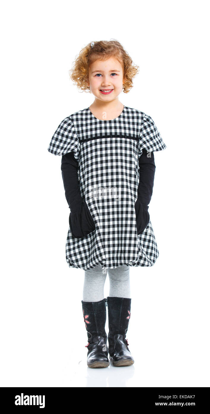 little girl, isolated on white Stock Photo - Alamy