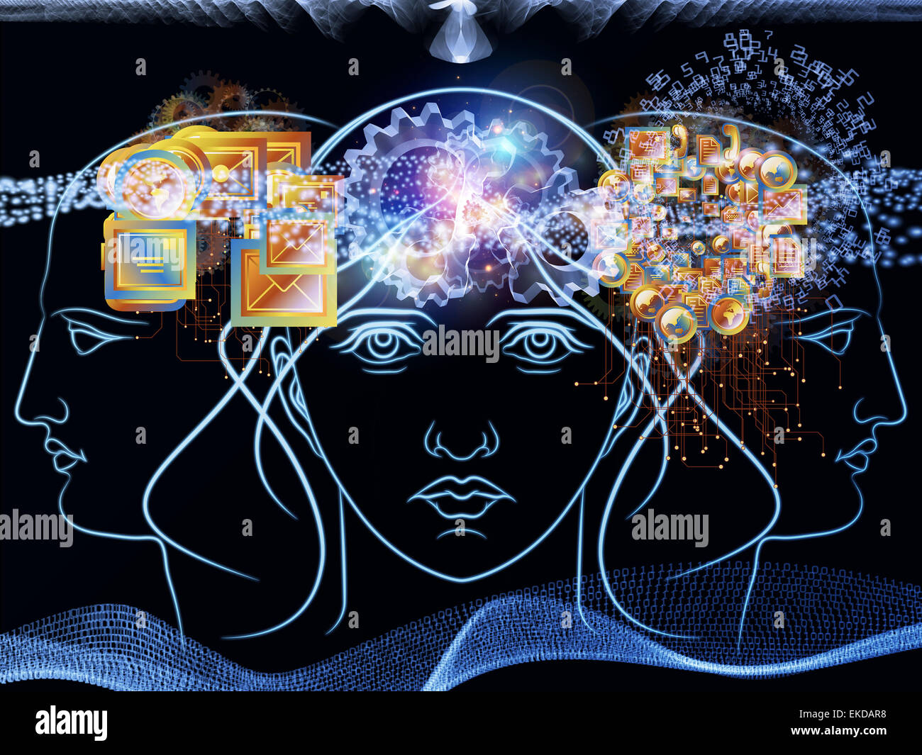 Between humans and digits Stock Photo - Alamy