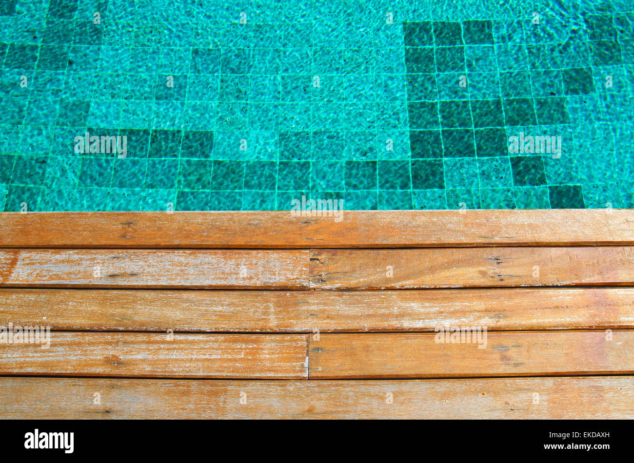 old wood pavement with pool edge background Stock Photo - Alamy