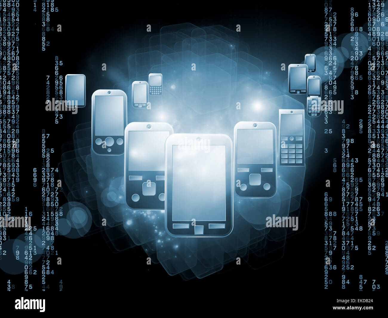 Digital Phone Technology Stock Photo - Alamy