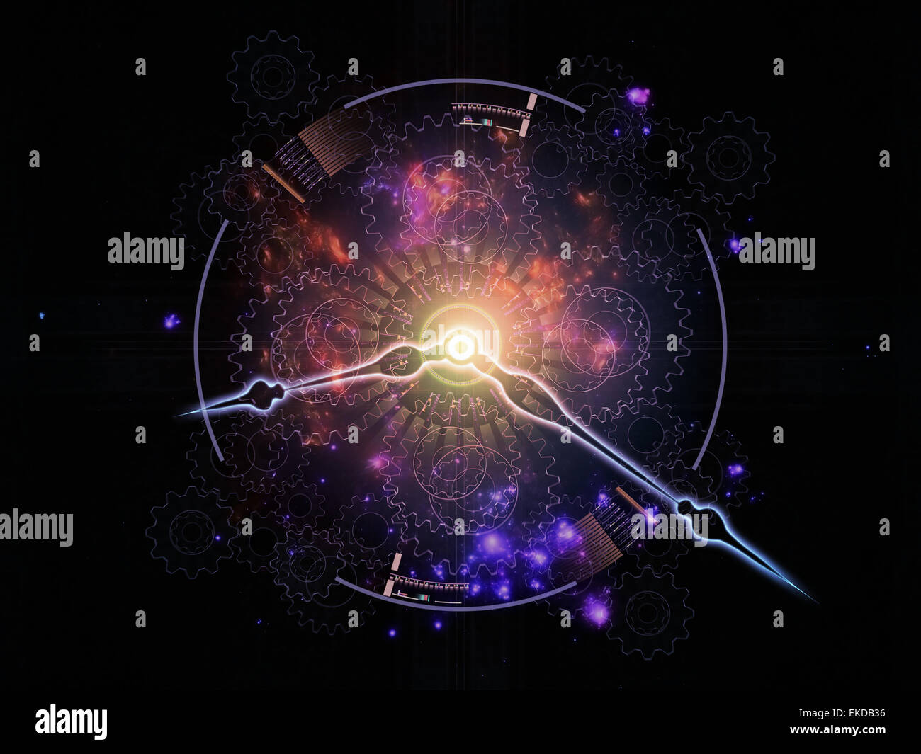 Abstract clock backdrop Stock Photo - Alamy
