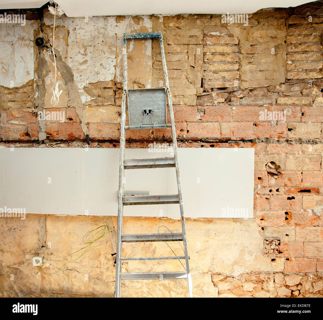 demolition debris in kitchen interior construction Stock Photo - Alamy