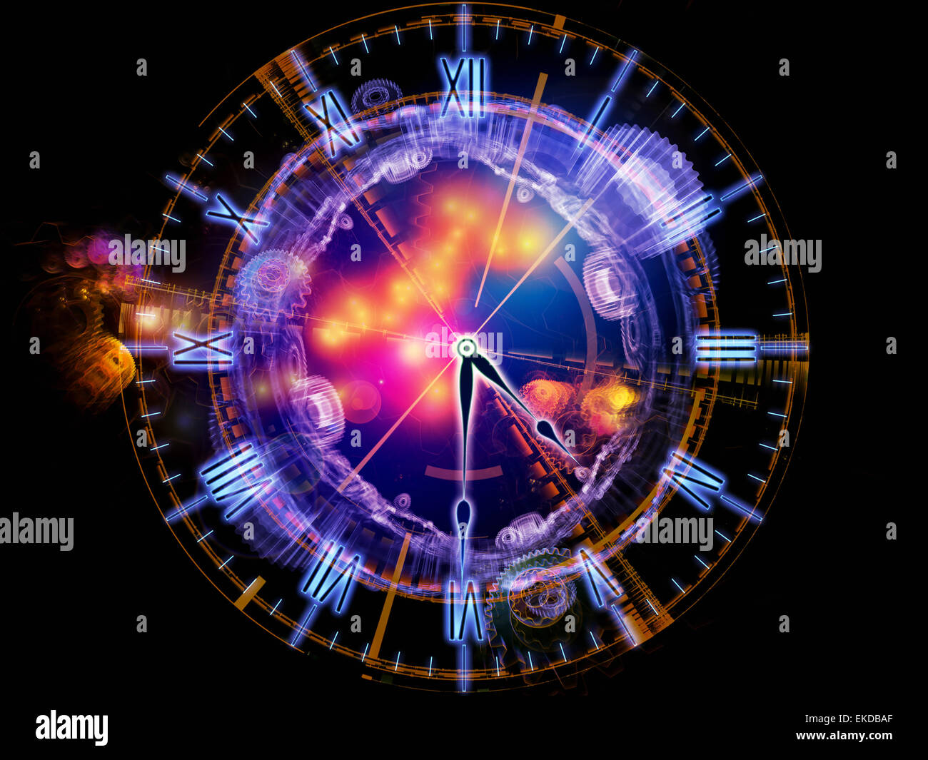 Abstract clock background Stock Photo - Alamy