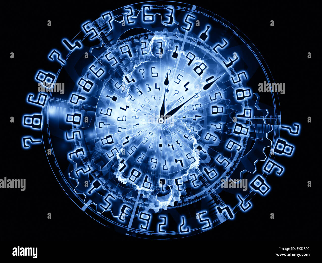 Clock mechanism numbers hi-res stock photography and images - Alamy