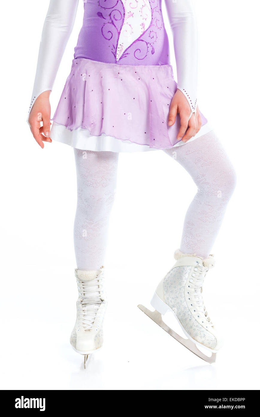 closeup of figure skating ice skates Stock Photo - Alamy