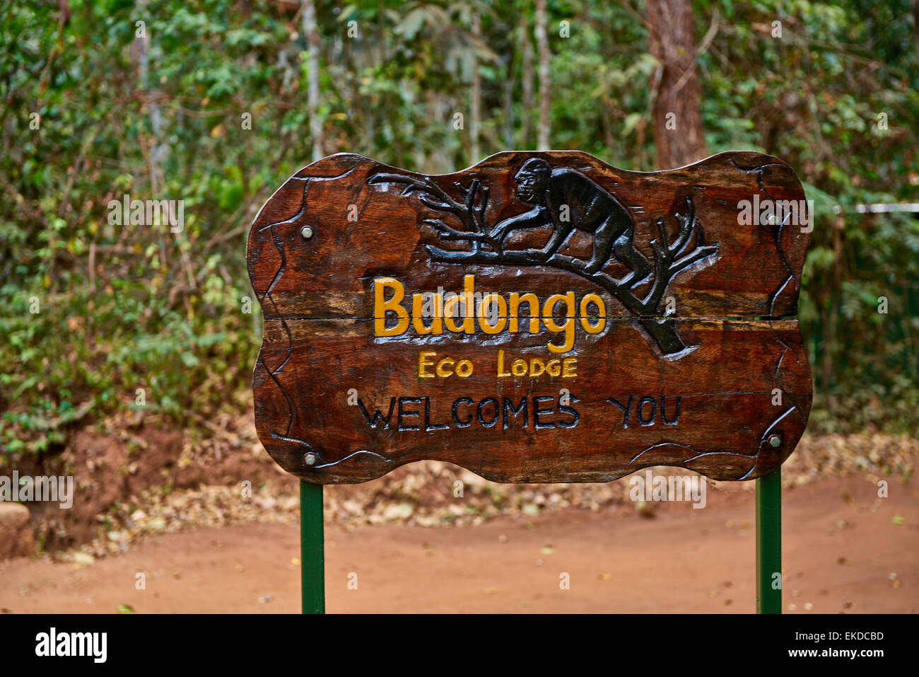 sign Budongo Eco Lodge, Murchison Falls National Park, Uganda, Africa ...