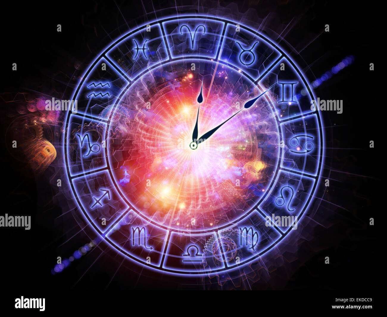 Zodiac clock hi-res stock photography and images - Alamy