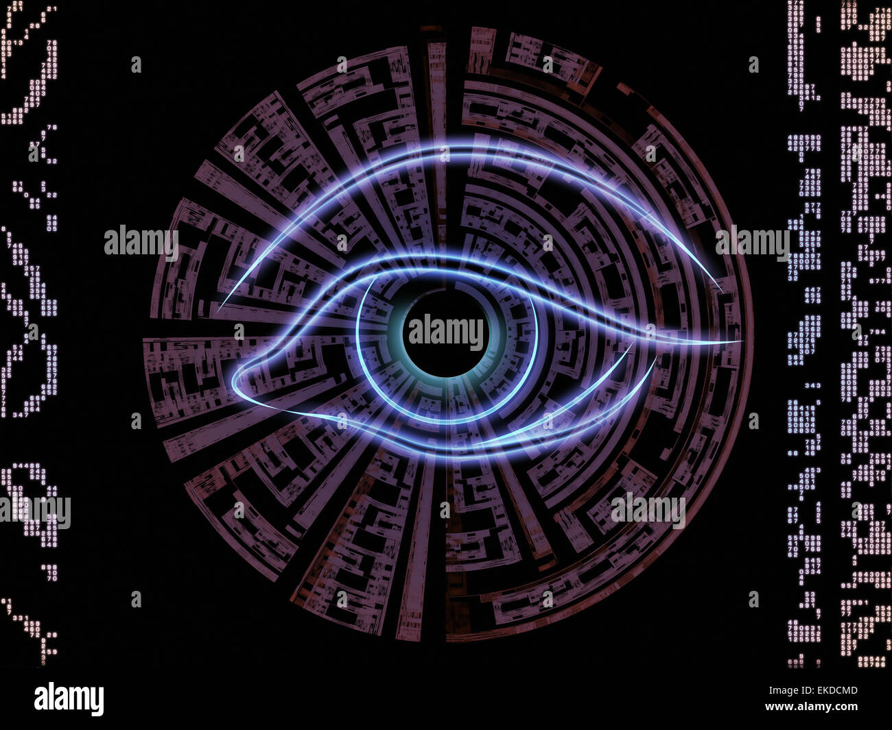 Eye of numbers Stock Photo - Alamy