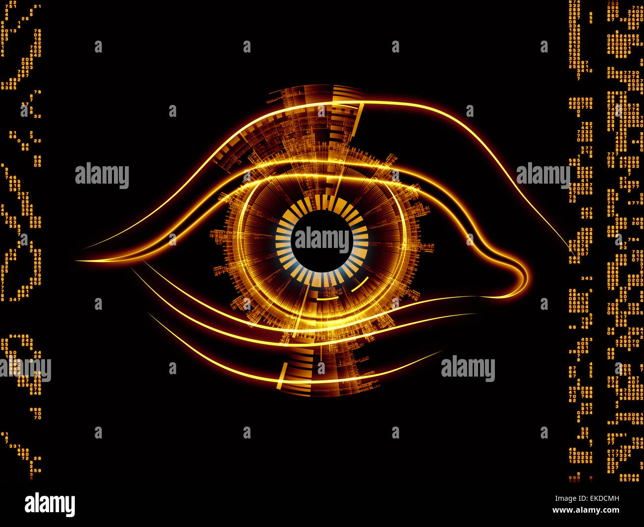 Eye of digits Stock Photo - Alamy