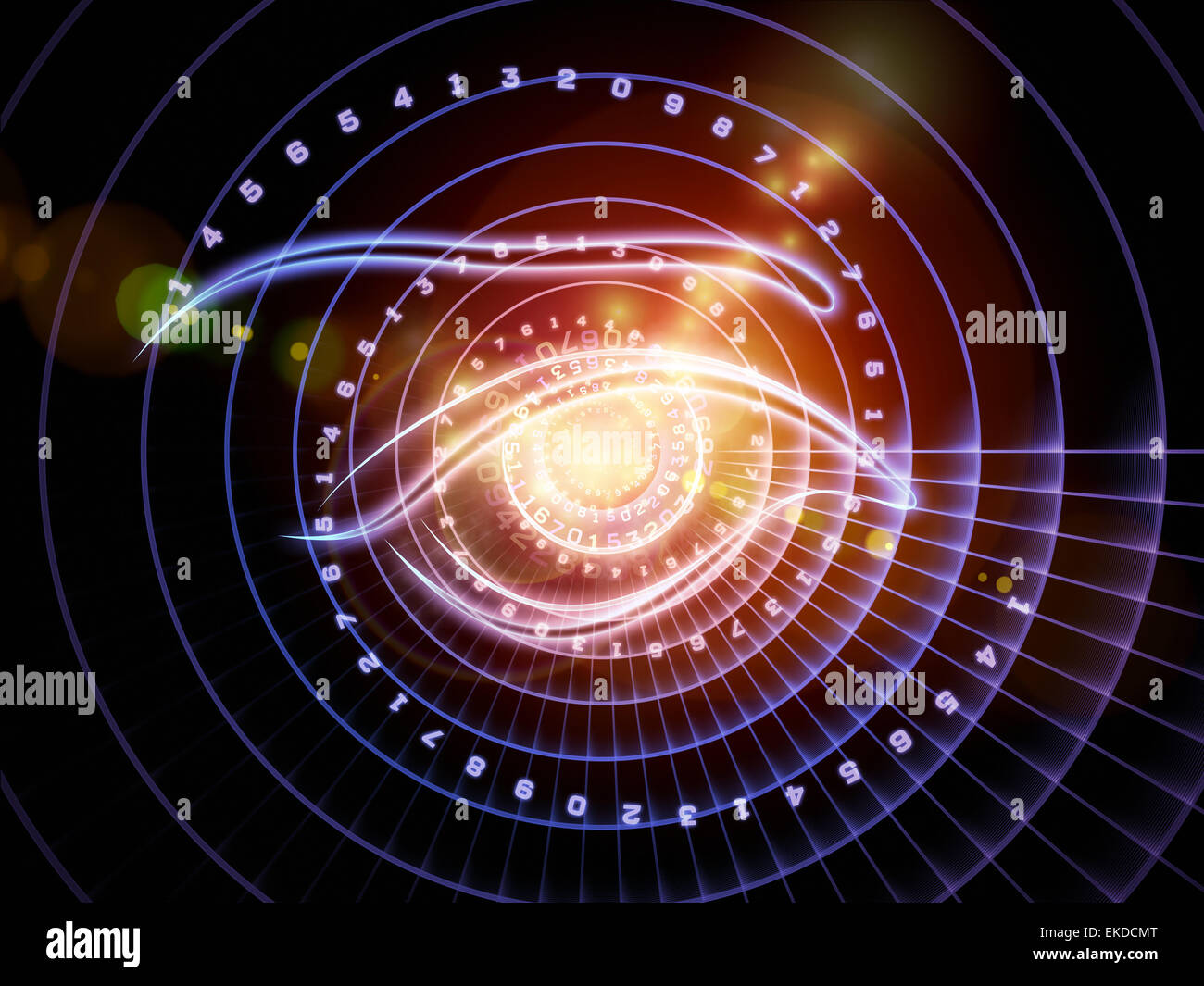 Eye of numbers Stock Photo - Alamy
