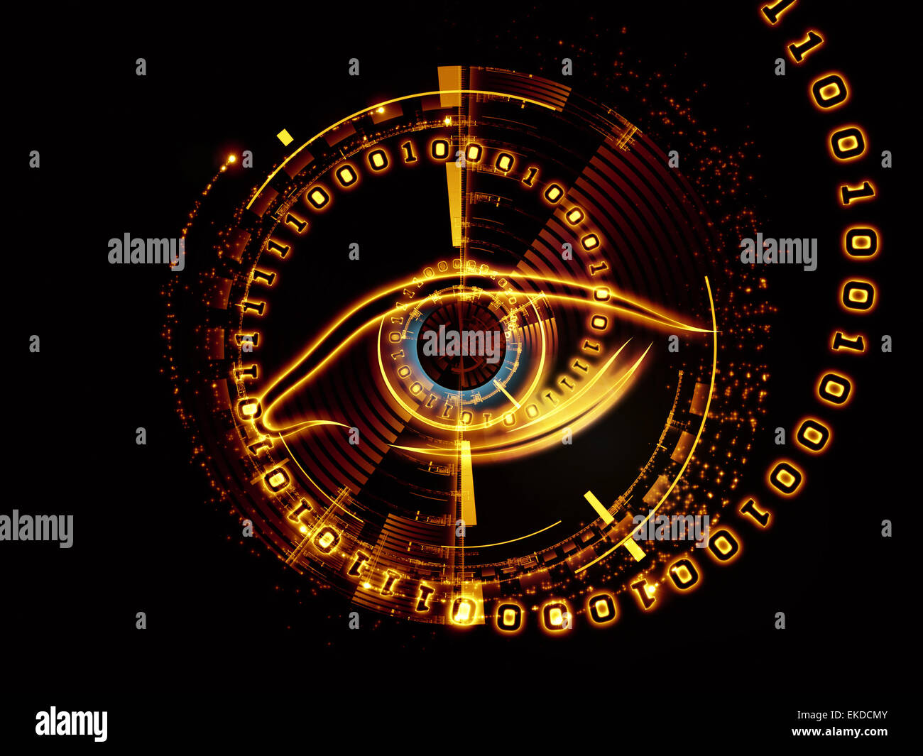 Eye of numbers Stock Photo - Alamy