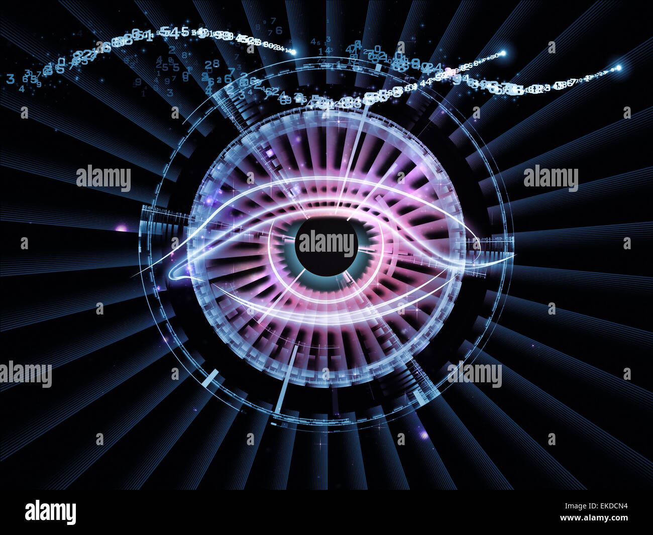 Eye of numbers Stock Photo - Alamy