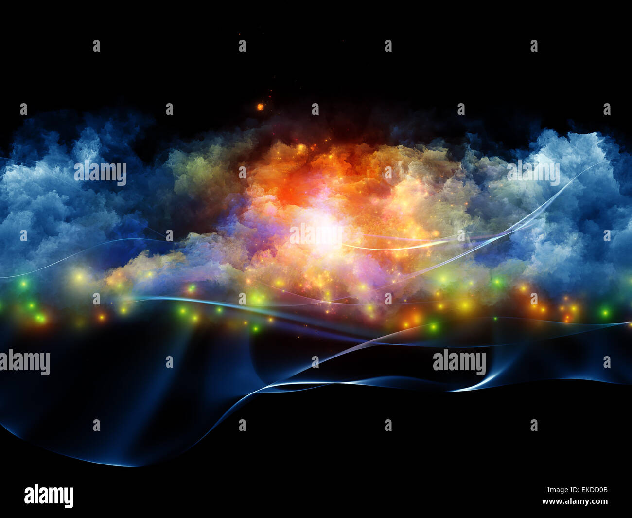 Vibrant fractal foam Stock Photo - Alamy