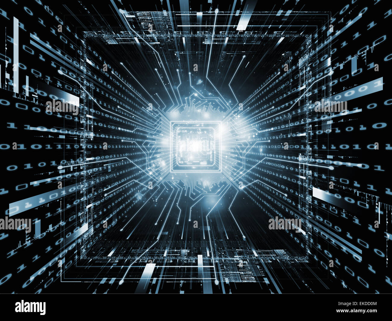 Digital Life of CPU Stock Photo - Alamy