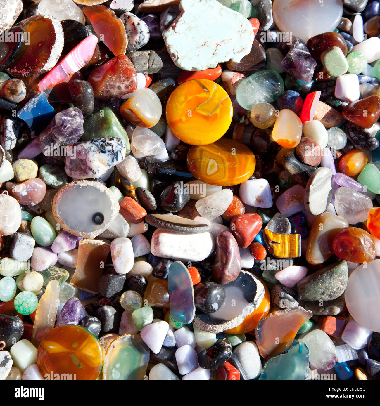 agate stone with many colorful mineral quartz Stock Photo - Alamy