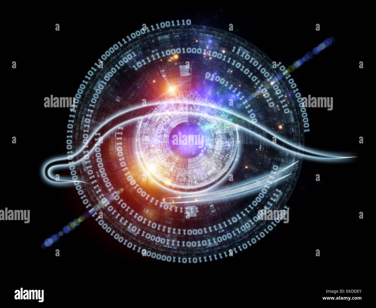 Eye of numbers Stock Photo - Alamy