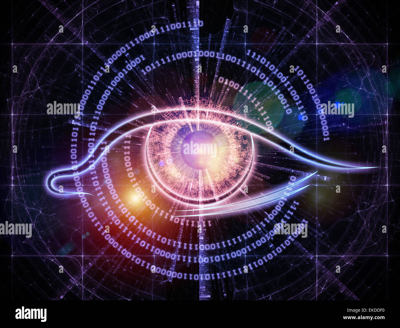 Eye of digits Stock Photo - Alamy