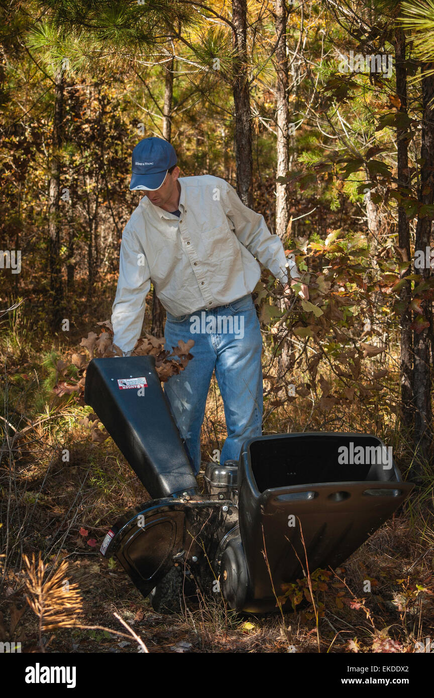 Fall landscape clean up Stock Photo - Alamy