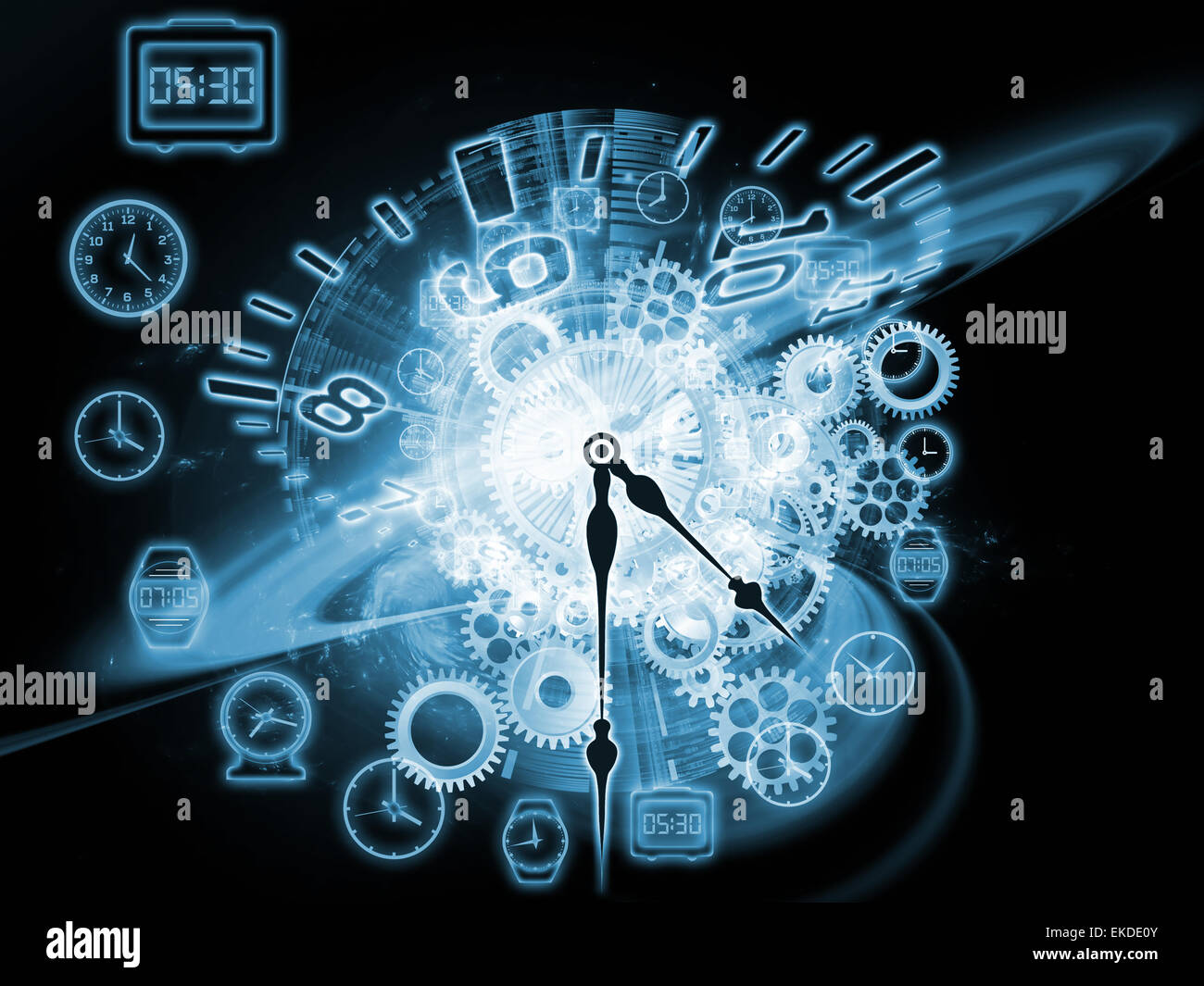 Flow clock date time time hi-res stock photography and images - Alamy