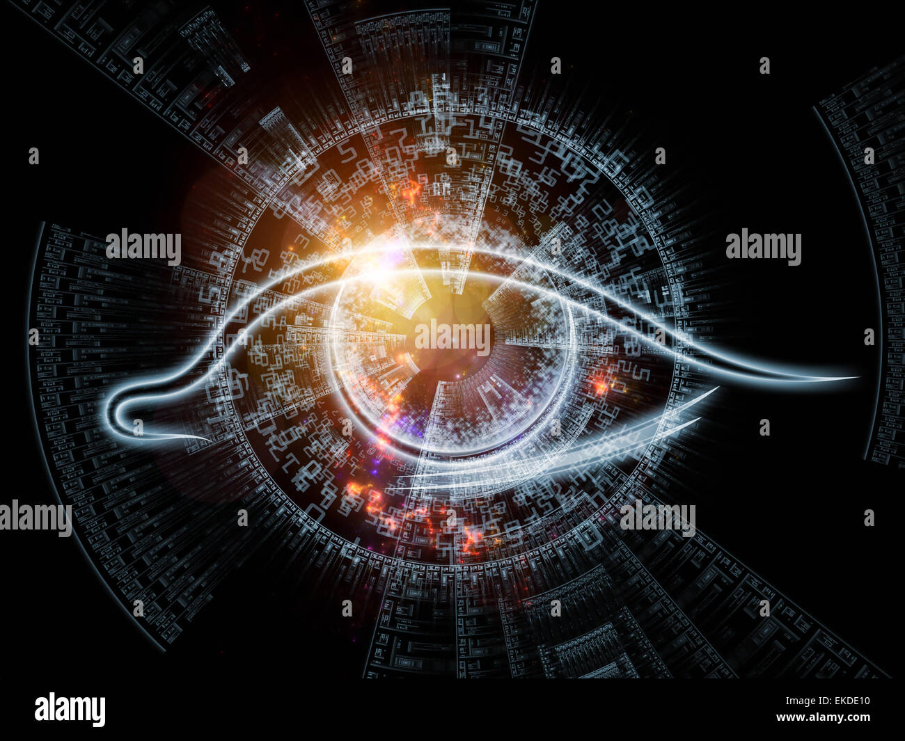 Eye of numbers Stock Photo - Alamy